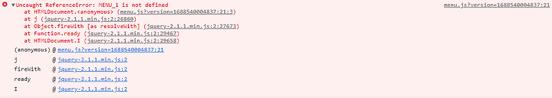[JavaScript] Uncaught ReferenceError: **** is not defined