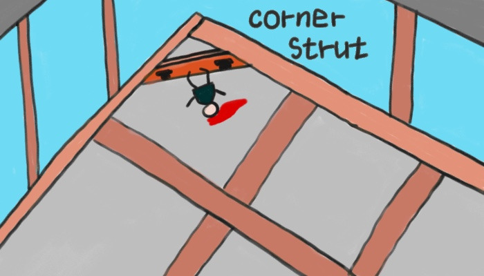 corner strut 상부에서 떨어짐 사고발생