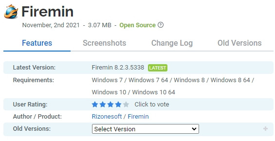 Firemin 무료 다운로드