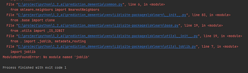 No module named 'joblib' 해결 방법