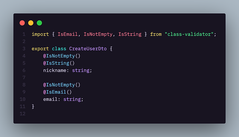 [초보자의 눈으로 보는 NestJS] 6. DTO와 Validation