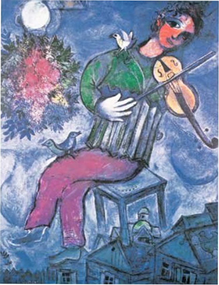 Marc Chagall: "The Blue Violinist" /홍익대학교 미술활동보고서/홍대미활보를 준비하는 미술학원 학생들을 ...