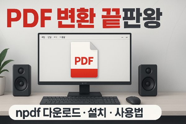 PDF 변환 끝판왕! npdf 다운로드부터 설치, 사용법까지 완벽 가이드