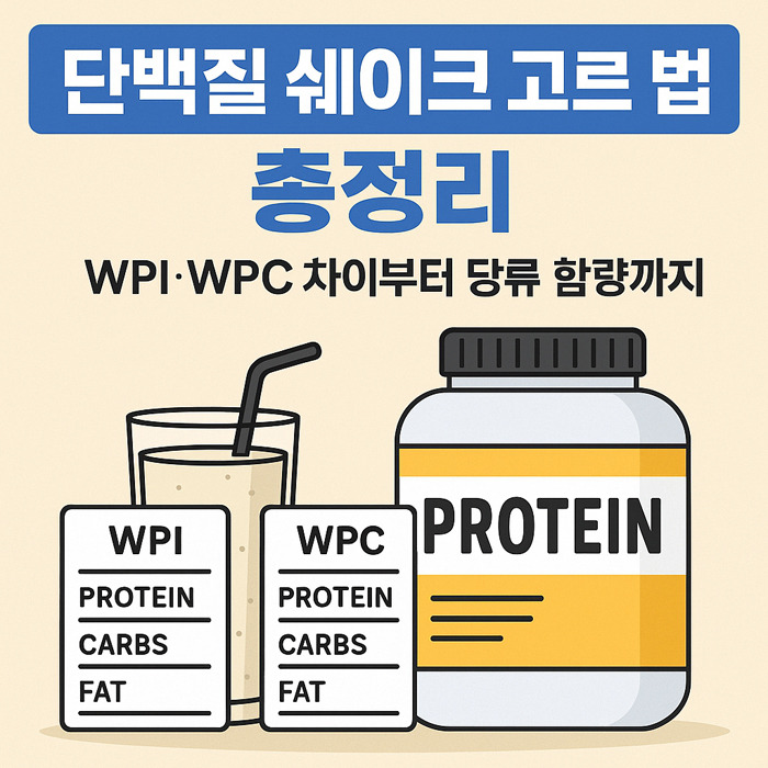 단백질 쉐이크 고르는 법 총정리 | WPI·WPC 차이부터 당류 함량까지