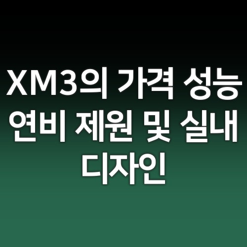 XM3의 가격, 성능, 연비, 제원 및 실내 디자인 완벽 안내