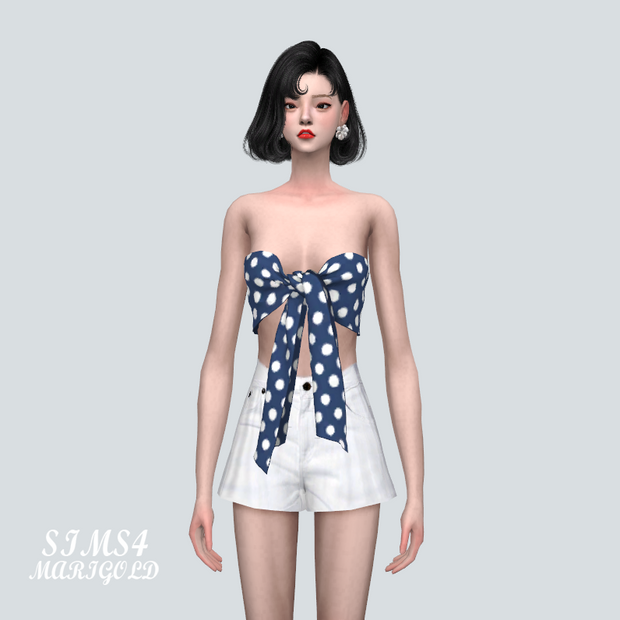 [Sims4 CC] T 54 tube top_T 54 튜브톱_여자 의상