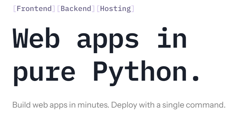Reflex (pynecone) - Park 1(소개 : Python기반의 Full Stack Framework