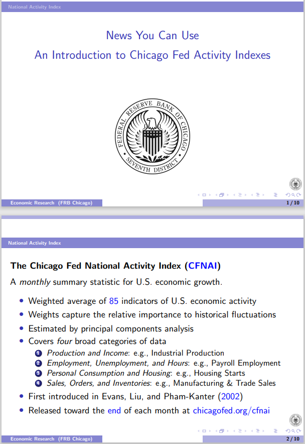 시카고 연준 국가활동지수 chicago national activity index