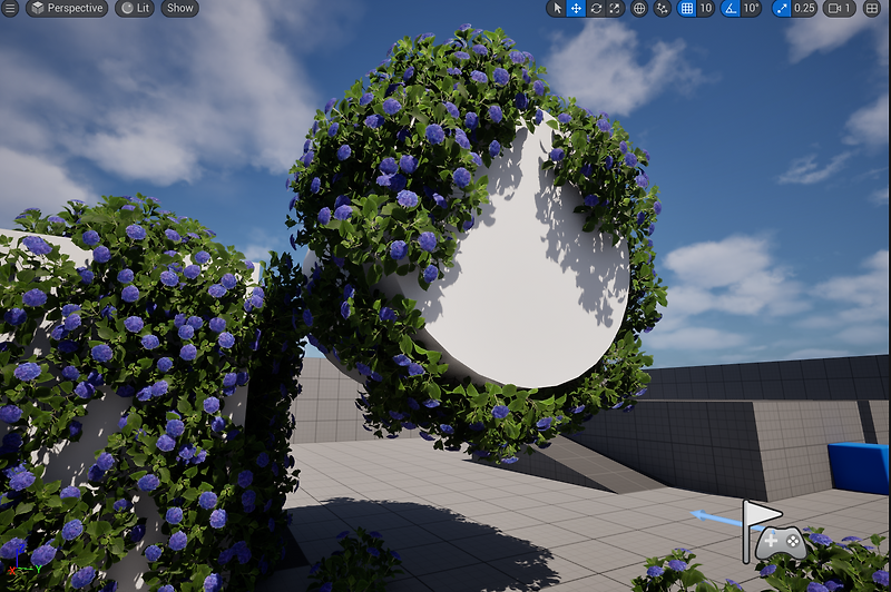 언리얼 엔진(Unreal Engine) 지오메트리 측면에 Foliage 잔디 추가 안되는 경우