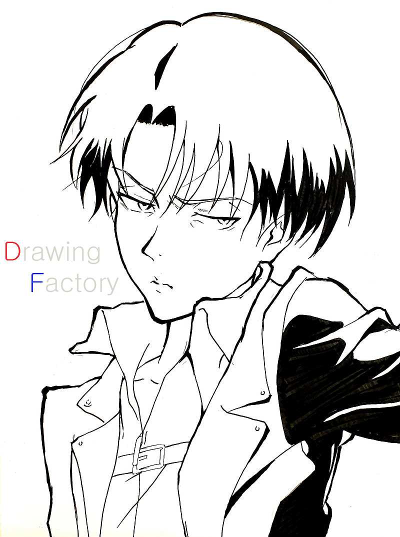 [line sketch] Levi Ackerman -Attack on Titan :: Drawing Factory
