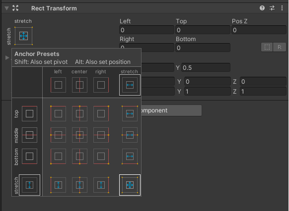 Unity) UGUI RectTransform (사각 트랜스 폼)