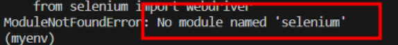 [파이썬][셀레니움] ModuleNotFoundError: No module named