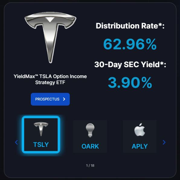 TSLY (테슬리)_2024년 1월 배당락일, 배당금, 배당률, 배당지급일