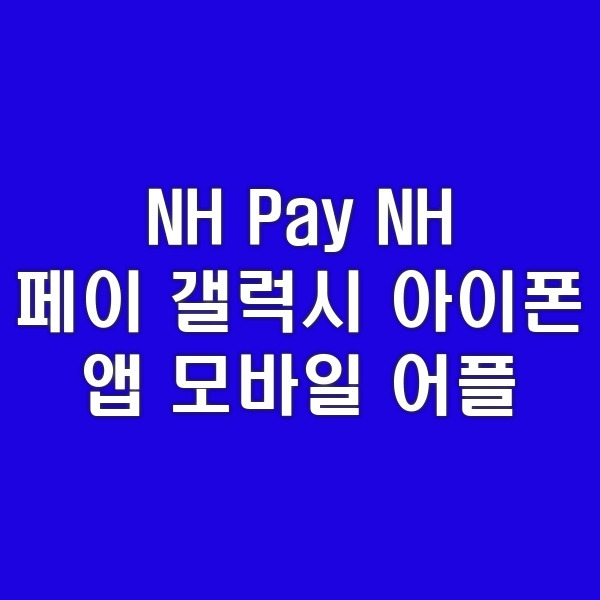 NH Pay NH 페이 갤럭시 아이폰 앱 | 모바일 어플 설치 방법 | PC버전 데스크탑 사용법 | APK 깔기