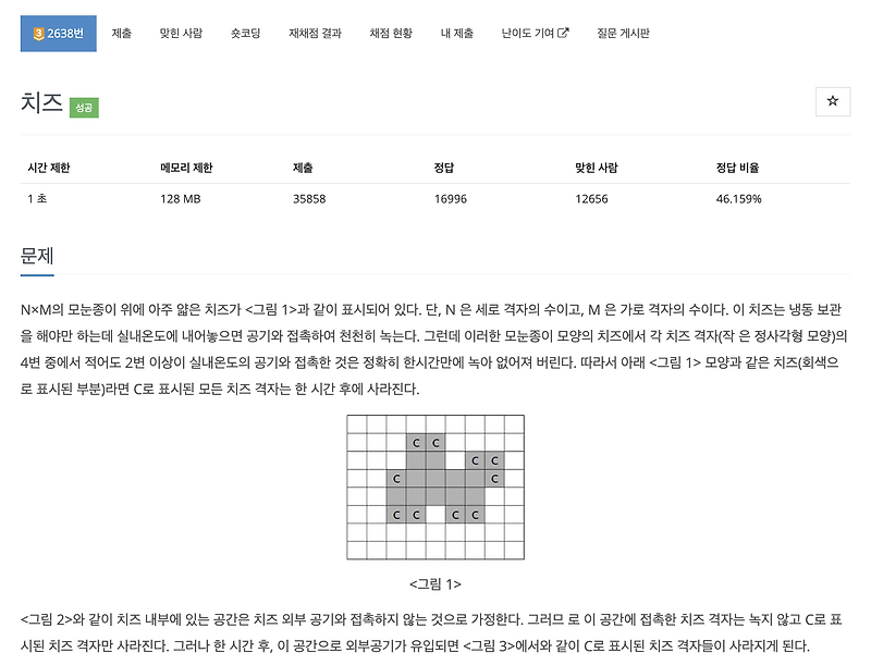 BOJ (Java) 2638번: 치즈