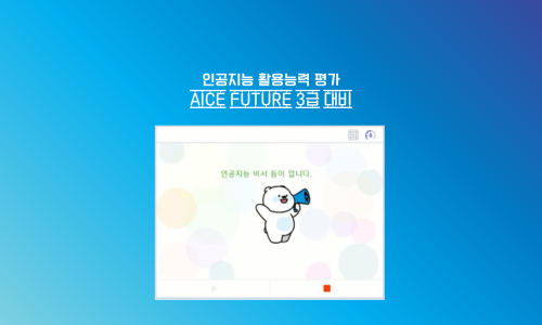 인공지능 활용능력 평가 AICE FUTURE 3급 대비 강좌 2 소리넣기, 인공지능비서