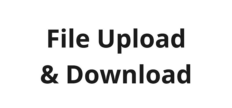 [Spring] File Upload & Download