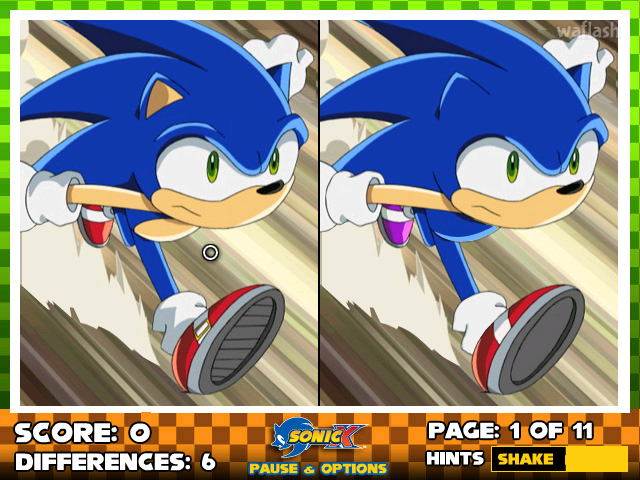 틀린그림찾기 Sonic X Speed Spotter