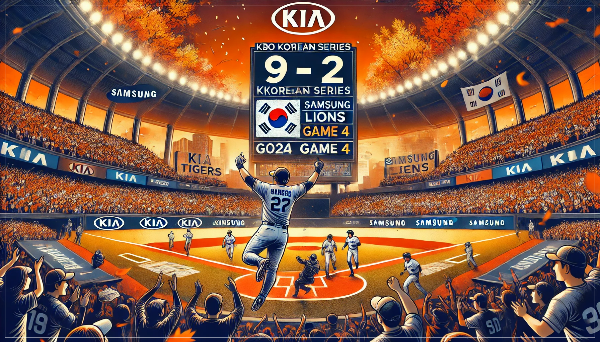 가을의 열기를 더하는 KIA 타이거즈, 삼성 라이온즈와의 한국 시리즈 대승으로 'V12' 우승까지 단 1승 남았다! KBO 리그의 새로운 역사가 쓰일까?