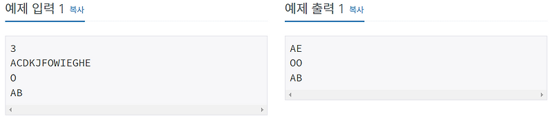 [백준/Java] 9086번: 문자열