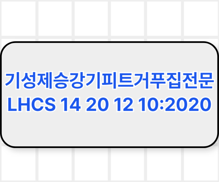 기성제승강기피트거푸집전문 LHCS 14 20 12 10:2020 LH표준시방서