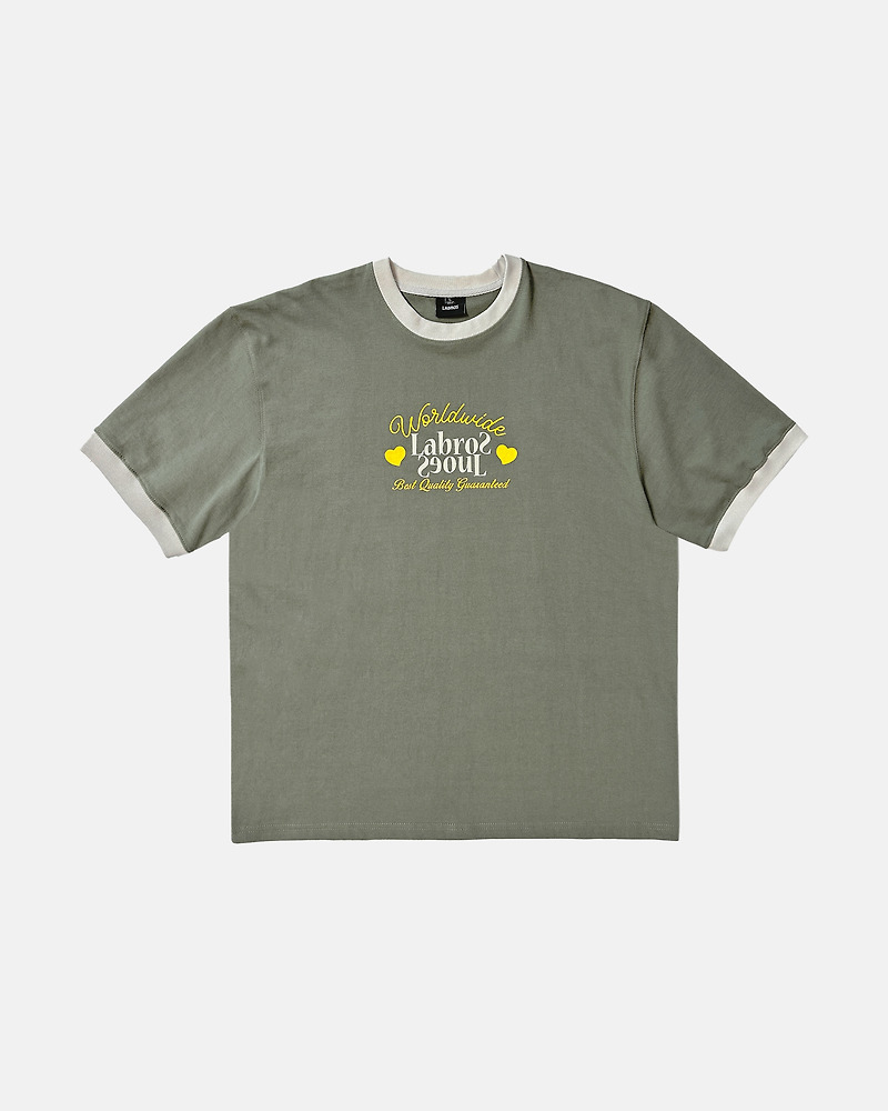 WW FLIP LOGO RINGER TEE (OLIVE)