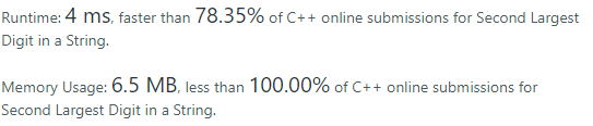 1796. Second Largest Digit in a String [Easy]