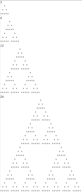 [Java/Python] 백준 2448번 - 별 찍기11 (골드 4)