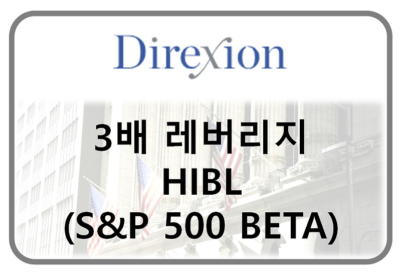 Direxion 3X ETF (3배 레버리지) ─ HIBL&HIBS ETF (S&P500 Beta) :: 슬기로운 생활톡톡