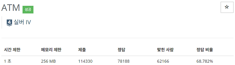 백준 11399번: ATM