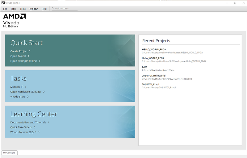 Xilinx FPGA시작 - Hello World!