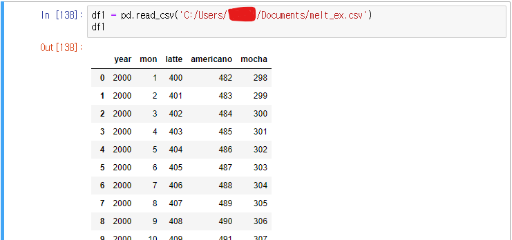 [복습] Python long data ↔ wide data 변환(stack, unstack)