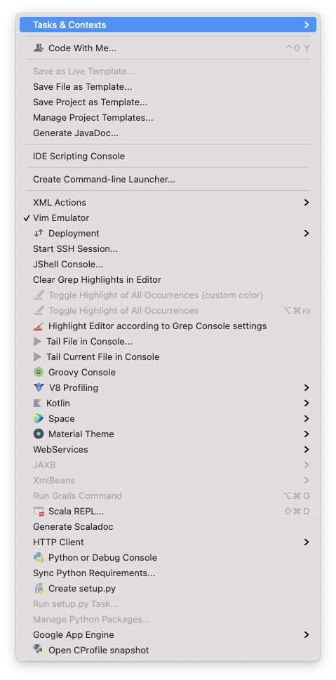IntelliJ Pull Requests 기능 / Tasks & Contexts 기능