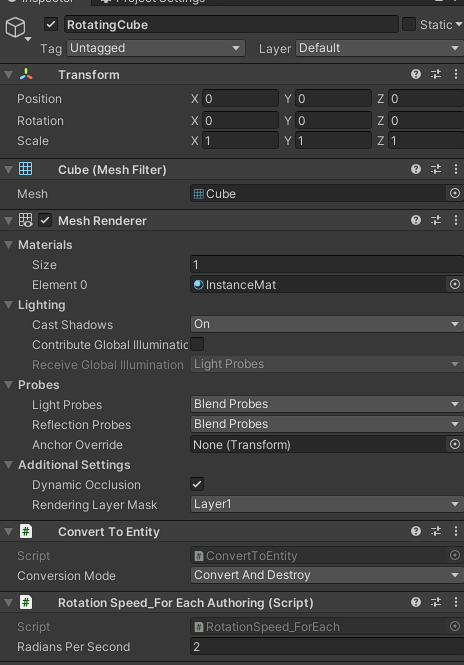 Unity - ECSSamples 살펴보기 #2 /HelloCube의 SubScene, SpawnFromMonoBehaviour, SpawnFromEntity