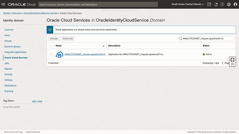 Oracle Analytics Cloud (OAC) :사용자 및 관리자 계정 생성 및 권한 관리 - BASIC