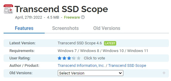 Transcend SSD Scope 무료 다운로드