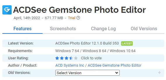 ACDSee Gemstone Photo Editor 무료 다운로드