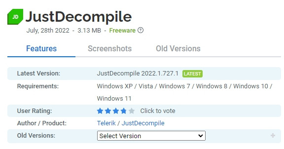 JustDecompile 무료 다운로드