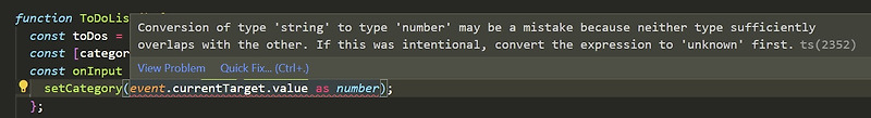 [Typescript] "Conversion of type- " 오류가 발생했을 때