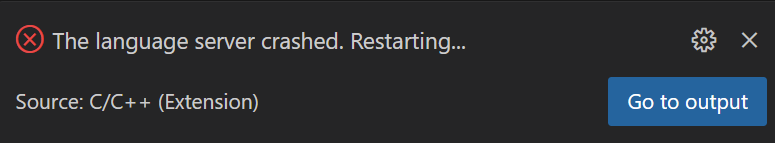 The language server crashed. Restarting... :: 자두맛의 프로그래밍 이야기