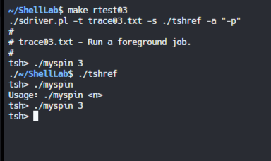 [Shell Lab] 3회 차: trace03.txt, trace04.txt
