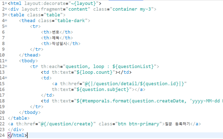 [Spring Boot] 15. 질문 등록 기능 추가하기 :: 웅지의 개발새발
