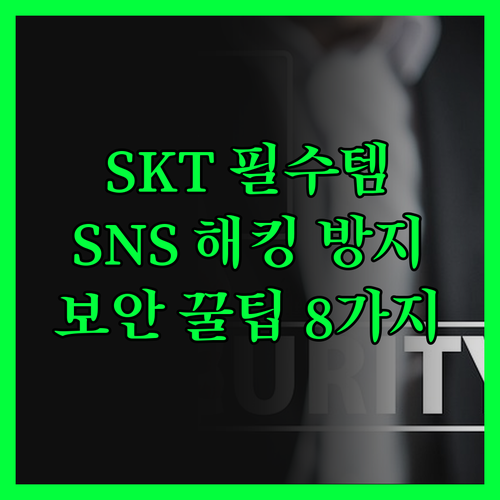 디지털 시대 생존 필수템! SKT 해킹 막는 SNS 보안 8가지