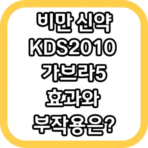 비만 신약 KDS2010 가브라5, 효과와 부작용은?