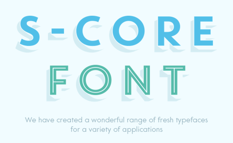 9가지 글꼴 크기 에스코어 드림 무료 다운로드 (S-Core Dream)