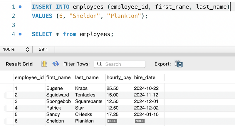 [SQL] Day 2: INSERT INTO & SELECT WHERE