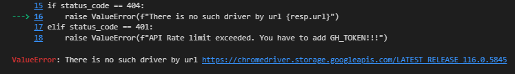 [파이썬] Selenium - ValueError: There is no such driver by url - 주식투자, 주가지표, 보조지표, 재테크