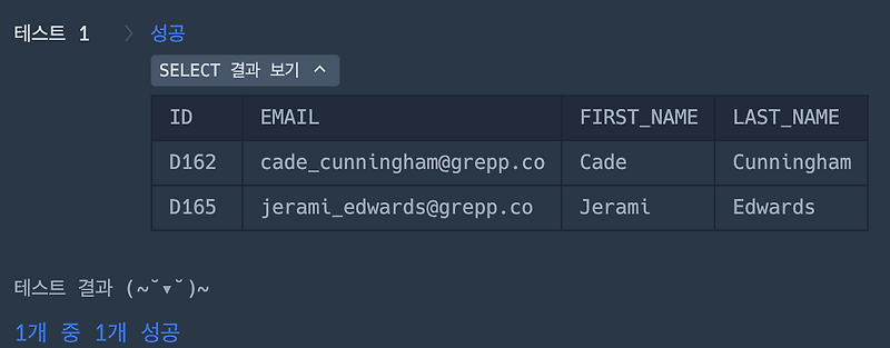 [프로그래머스][MySQL] Lv. 1 Python 개발자 찾기 — yeonnys' 개발일지
