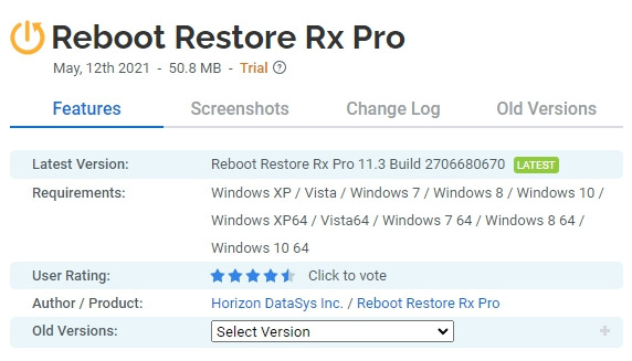 Reboot Restore Rx Pro 무료 다운로드
