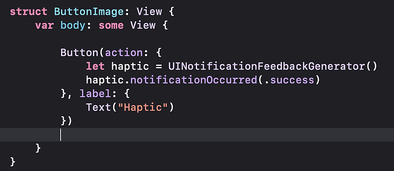 SwiftUI ) 버튼 진동 설정, Haptic feedback
